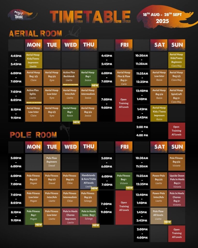 Class Schedule Tribe Fitness and Dance